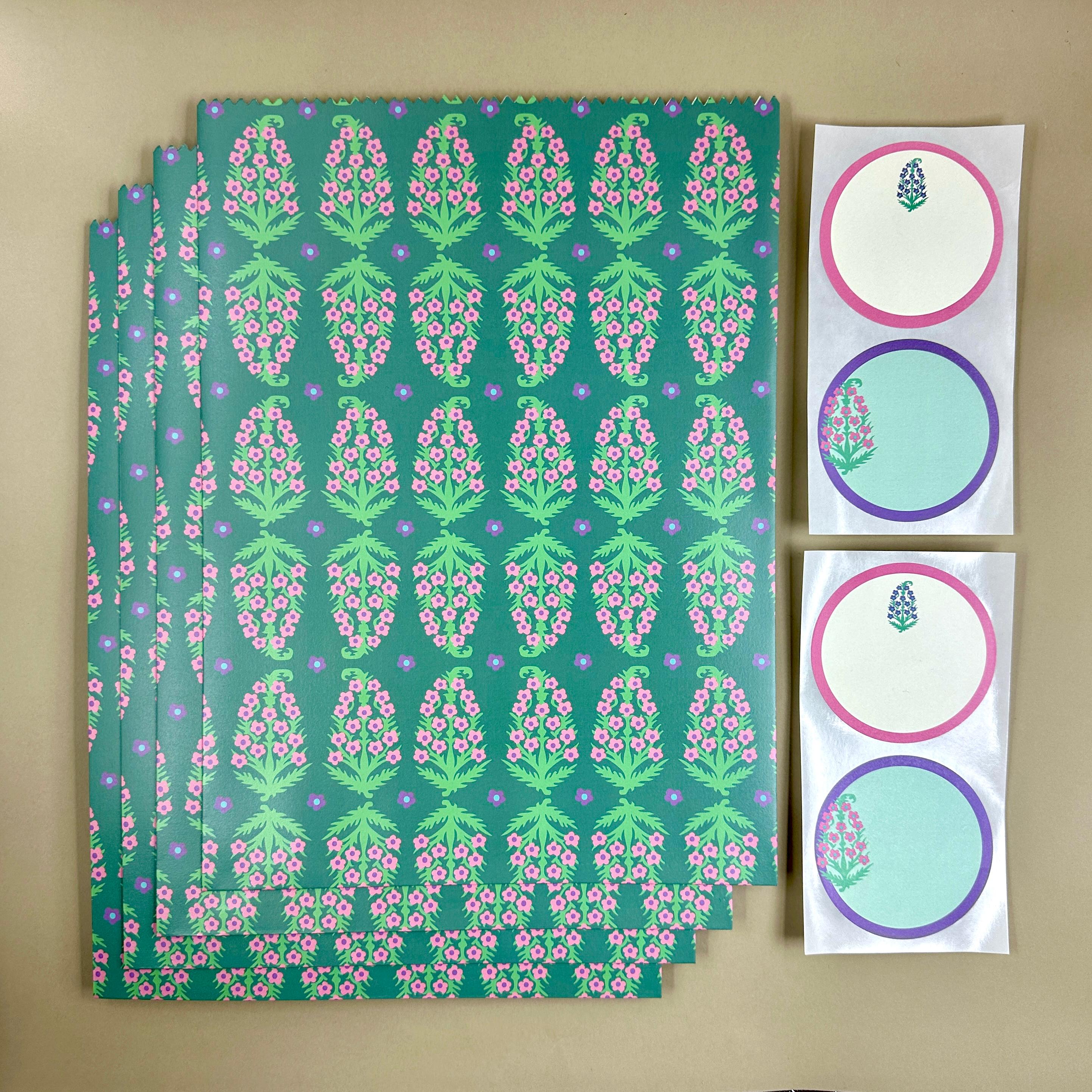 Paisley Gift Envelopes and Stickers Set – Paperfields